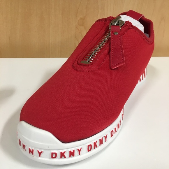 Dkny | Shoes | Dkny Red Zip Up Sneakers | Poshmark